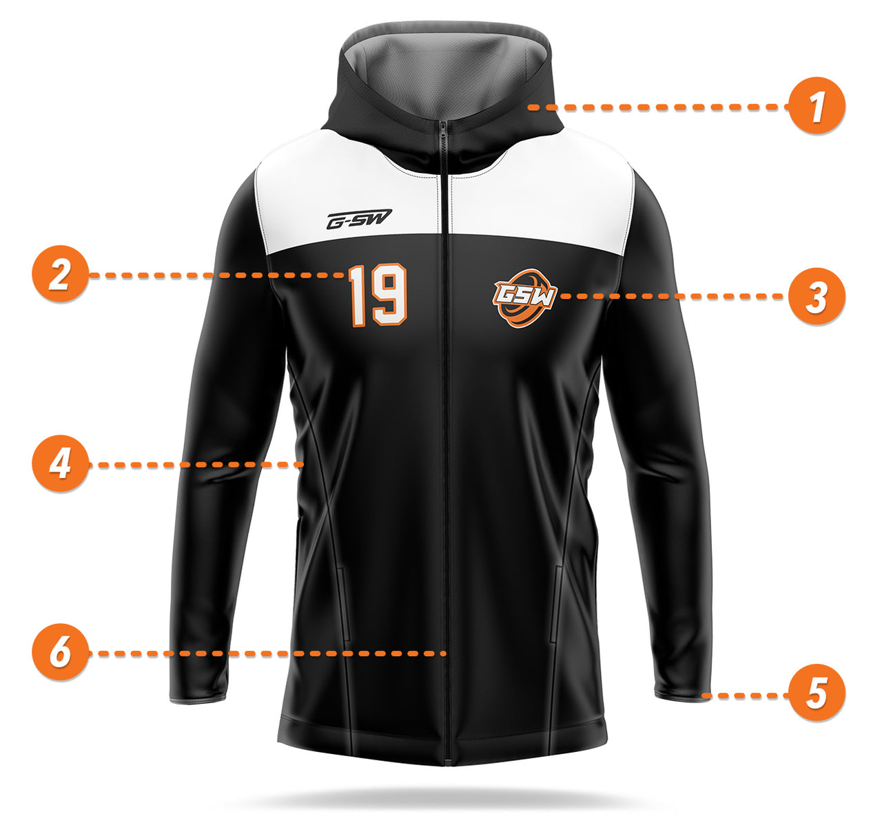 Custom High-Performance Hoodie (Zip Up) with Logo | Gitch Sportswear ...