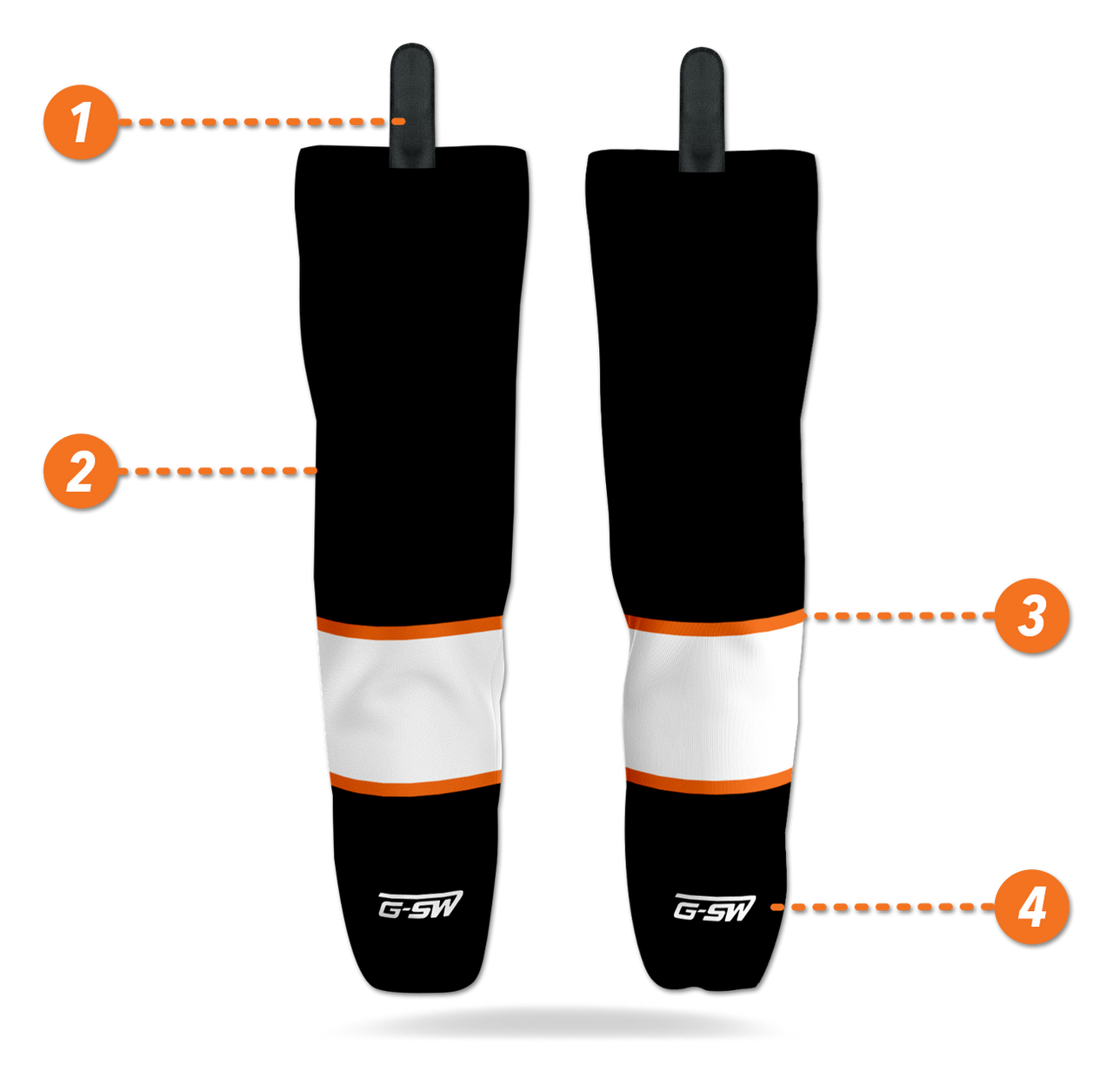 Custom Sublimated Hockey Socks: Add Team Logo | Gitch Sportswear ...