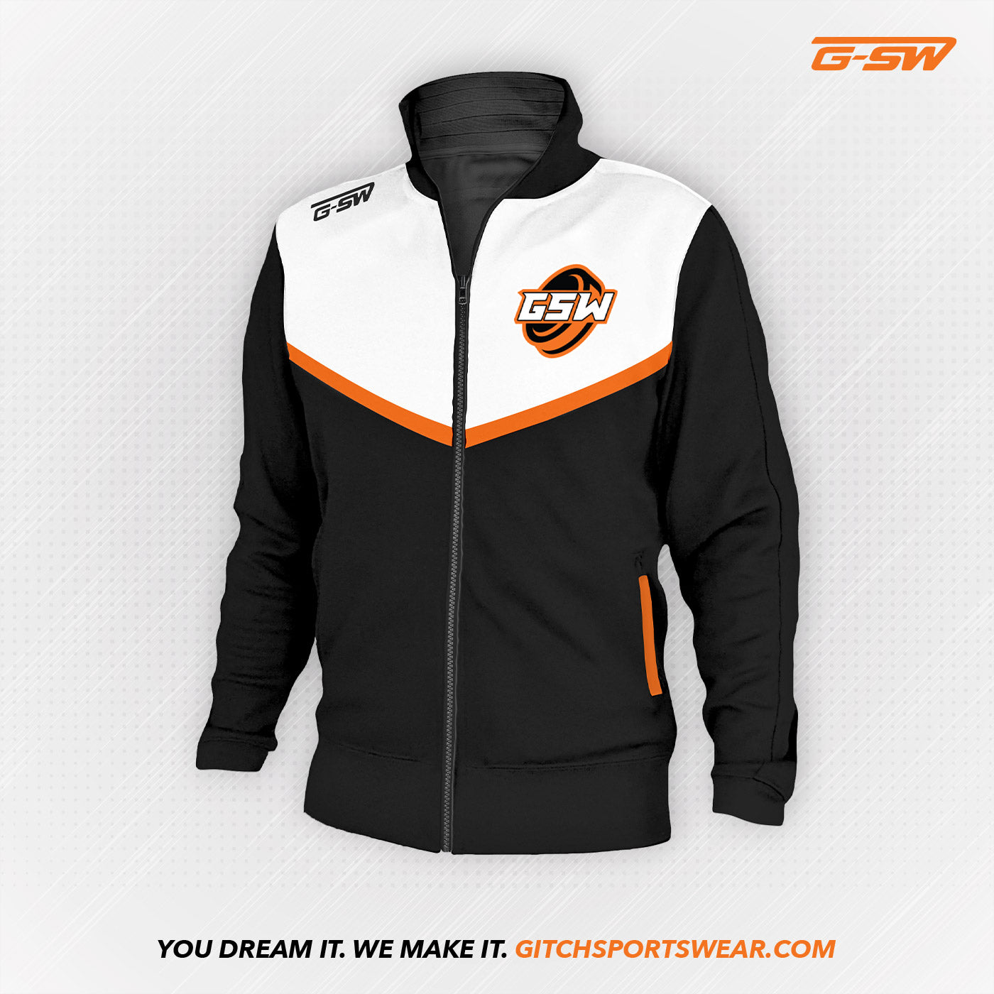 Custom Tapered Track Jacket: Add Logo & Design | Gitch Sportswear ...